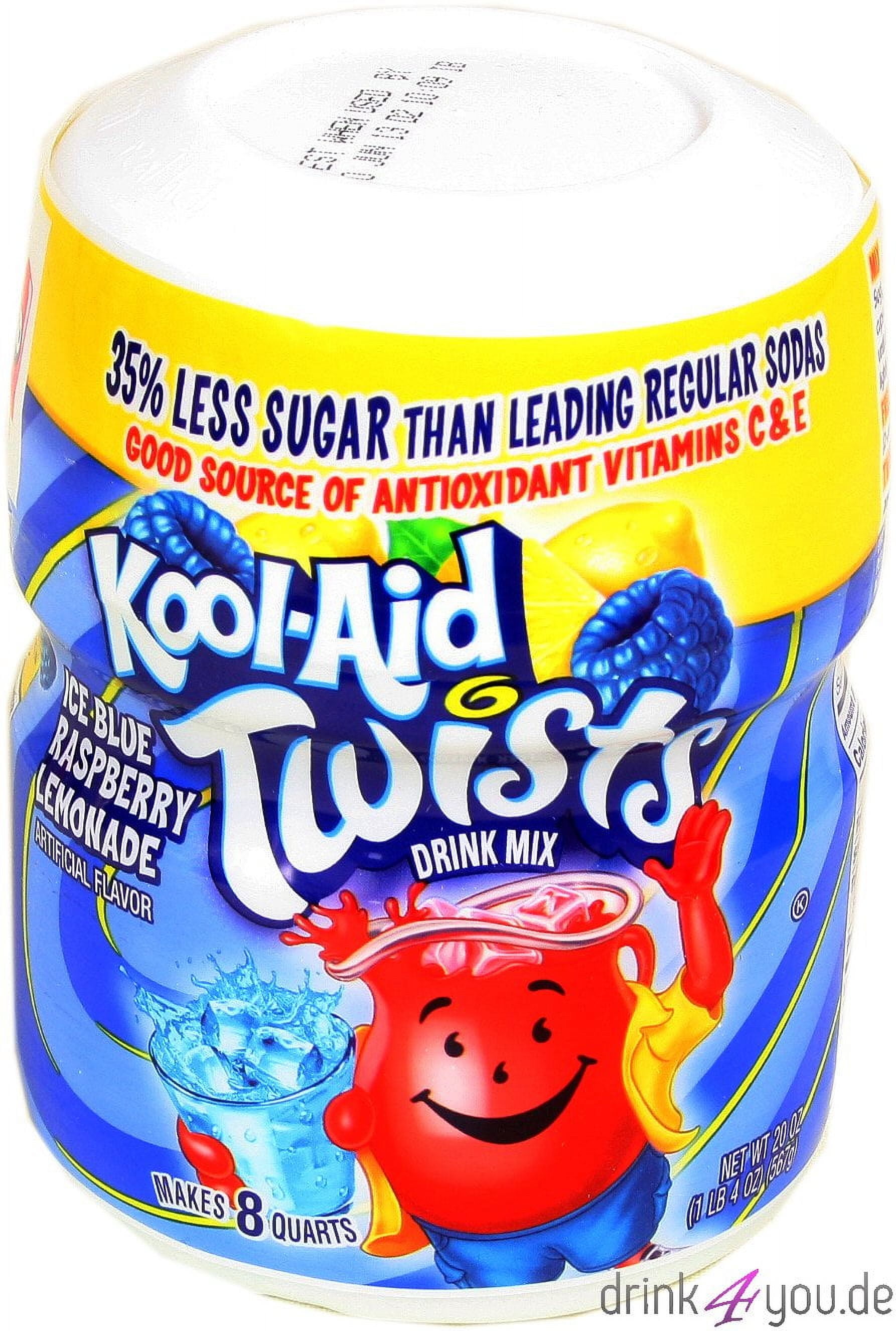 Kool-Aid Blue Raspberry Lemonade Flavored Unsweetened Caffeine Free ...