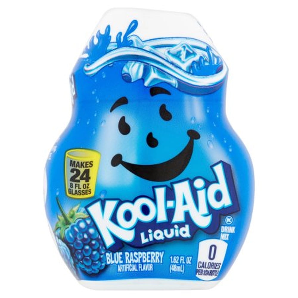 Kool-Aid Blue Raspberry Liquid Drink Mix Caffeine Free (Pack of 32 ...