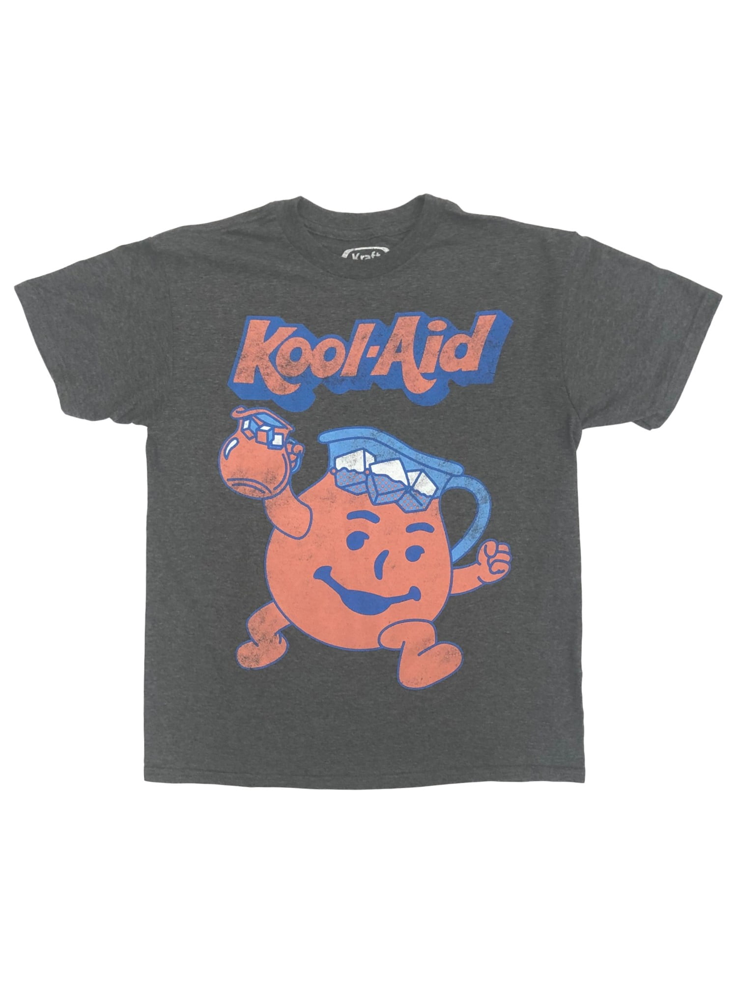 Kool-Aid Boys Gray Distressed Short Sleeve Kool Aid Guy T-Shirt Shirt X ...