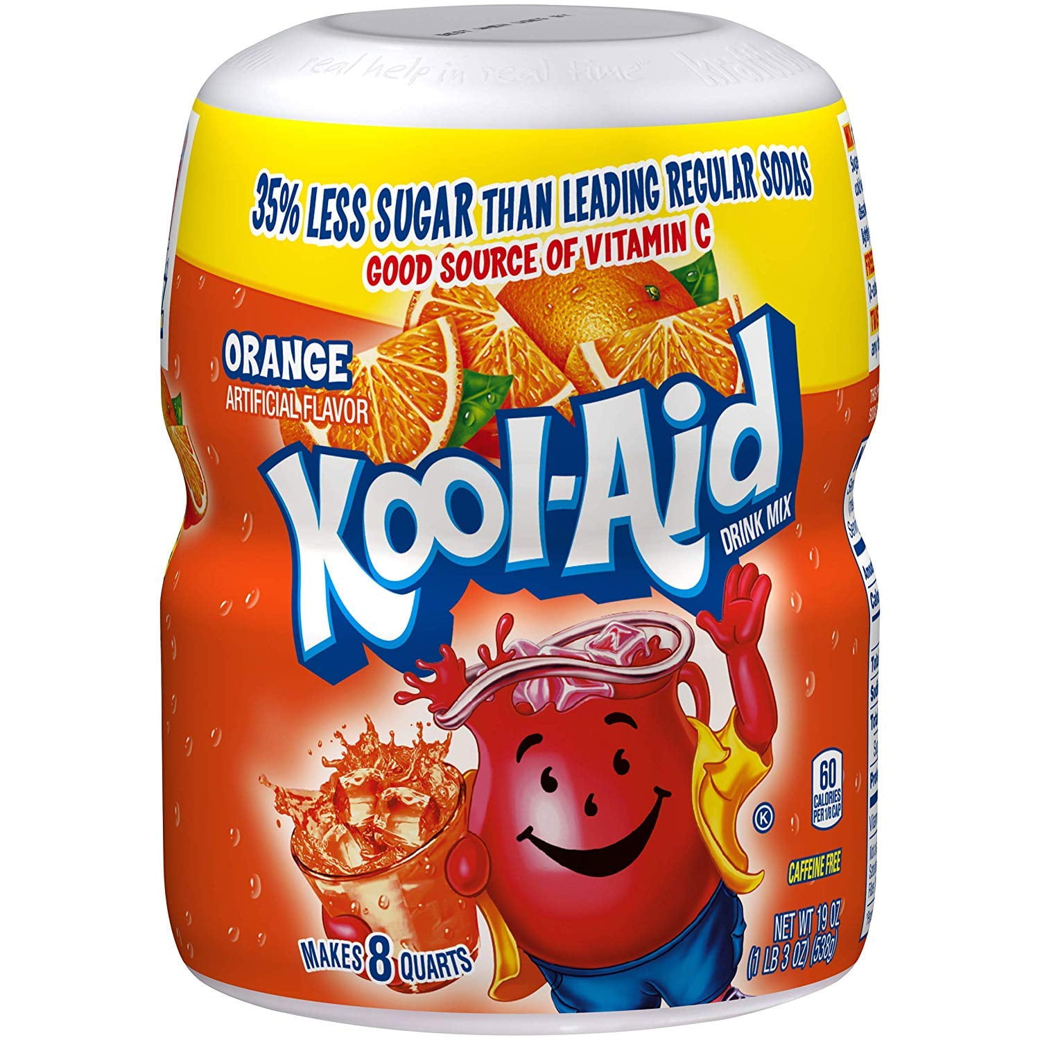 Kool-Aid Caffeine Free Orange Sweetened Powdered Drink Mix 12 Count 19 ...