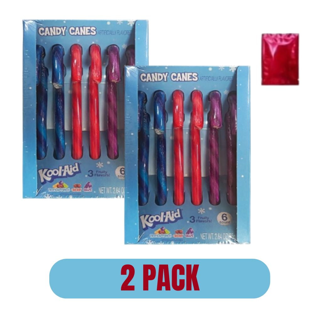 Kool-Aid Candy Canes 6-pc 2 Pack | Bonus LaPrima Morceau Bonbon ...
