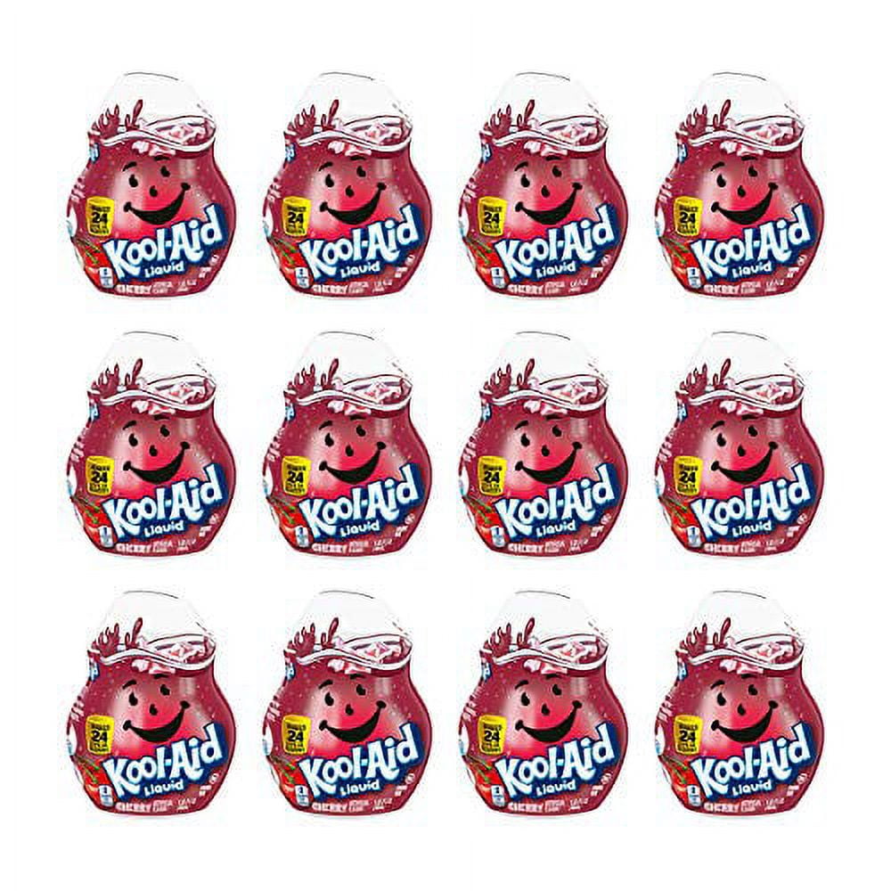 Kool Aid Cherry Liquid Drink Mix, 1.62 Fluid Ounce, Quantity of 12 ...