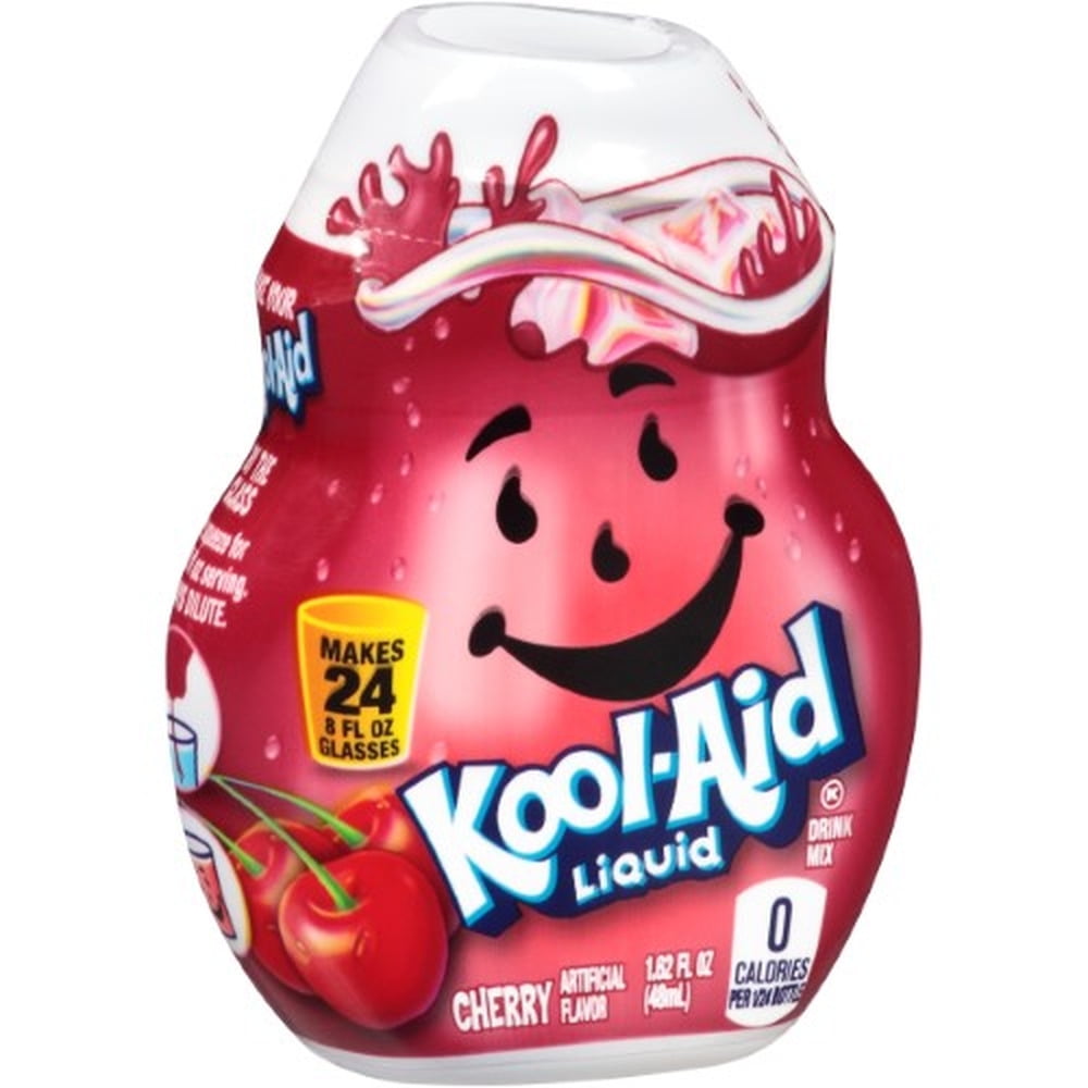 Kool-Aid Cherry Liquid Drink Mix, Caffeine Free, 1.62 Fl Oz Bottle ...