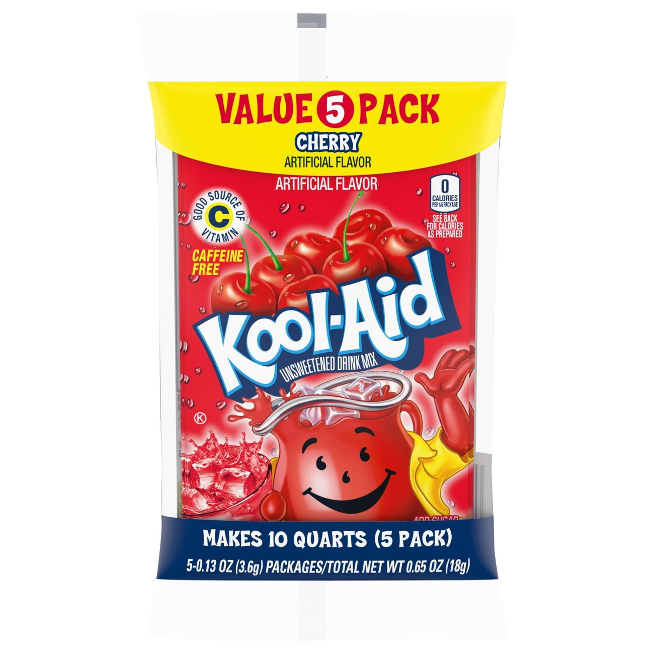 Kool-Aid Cherry Unsweetened Soft Drink Mix - 5 pk - Walmart.com