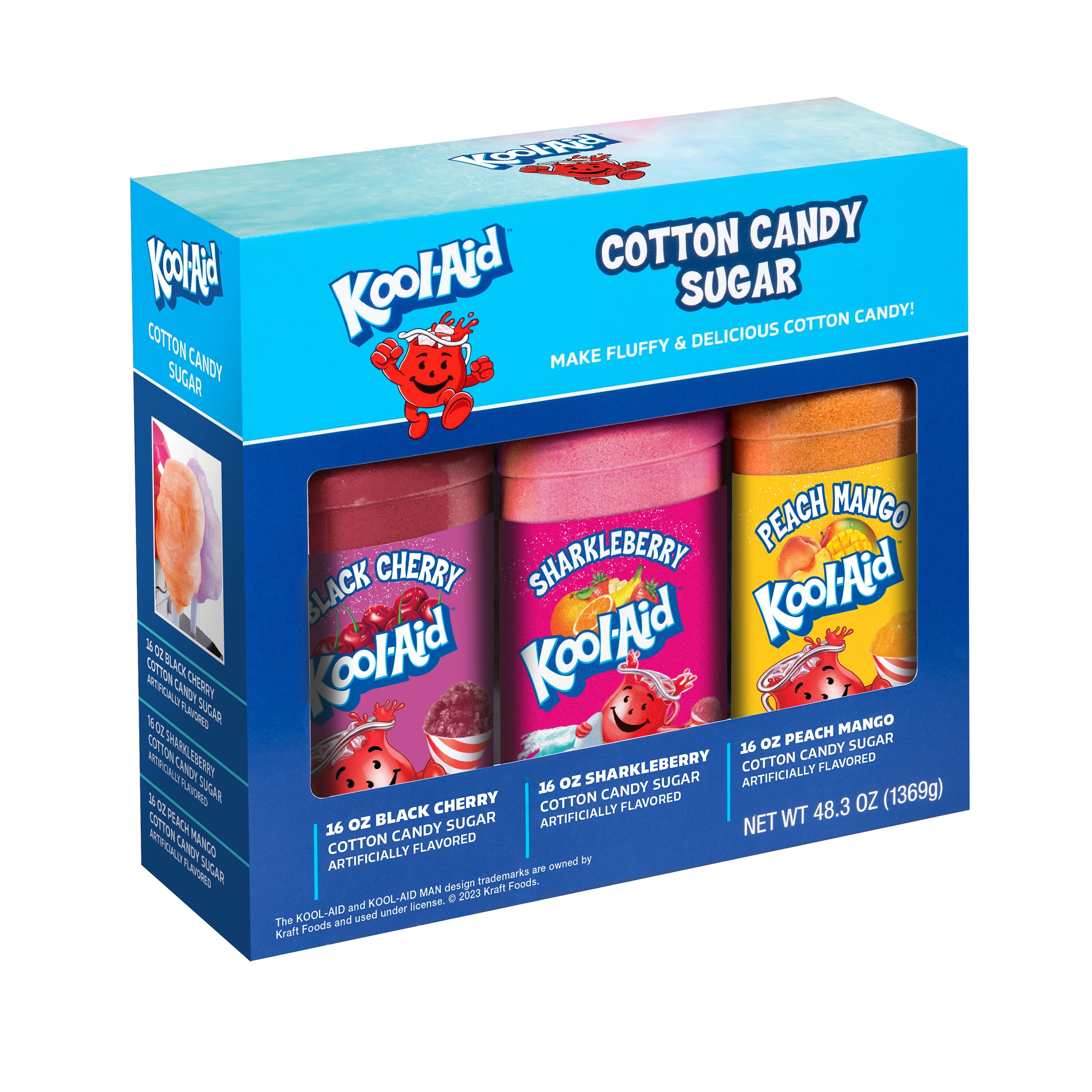 Kool-Aid Cotton Candy Sugar, Black Cherry, Sharkleberry, Peach Mango ...