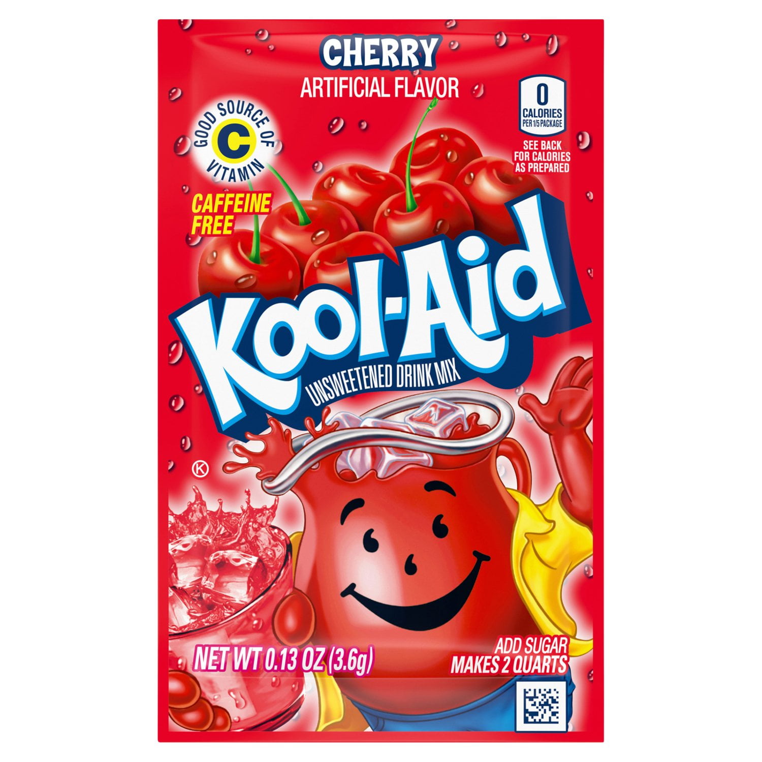 Kool-Aid Drink Mix Caffeine Free Unsweetened Cherry - 0.13 Oz - Walmart.com