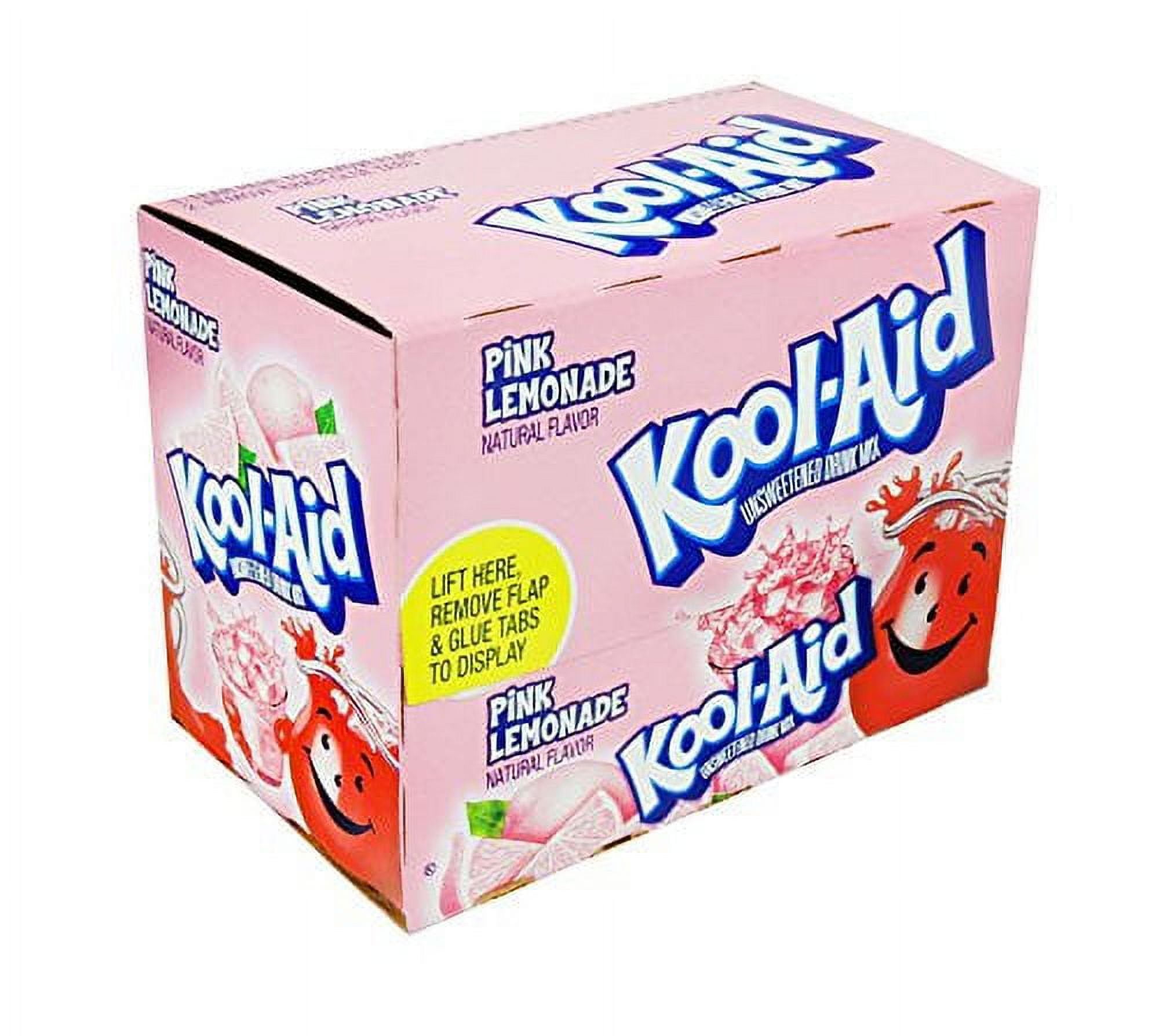 Kool-Aid Pink Lemonade Drink Mix, Unsweetened Powder, 0.23 oz Packets ...