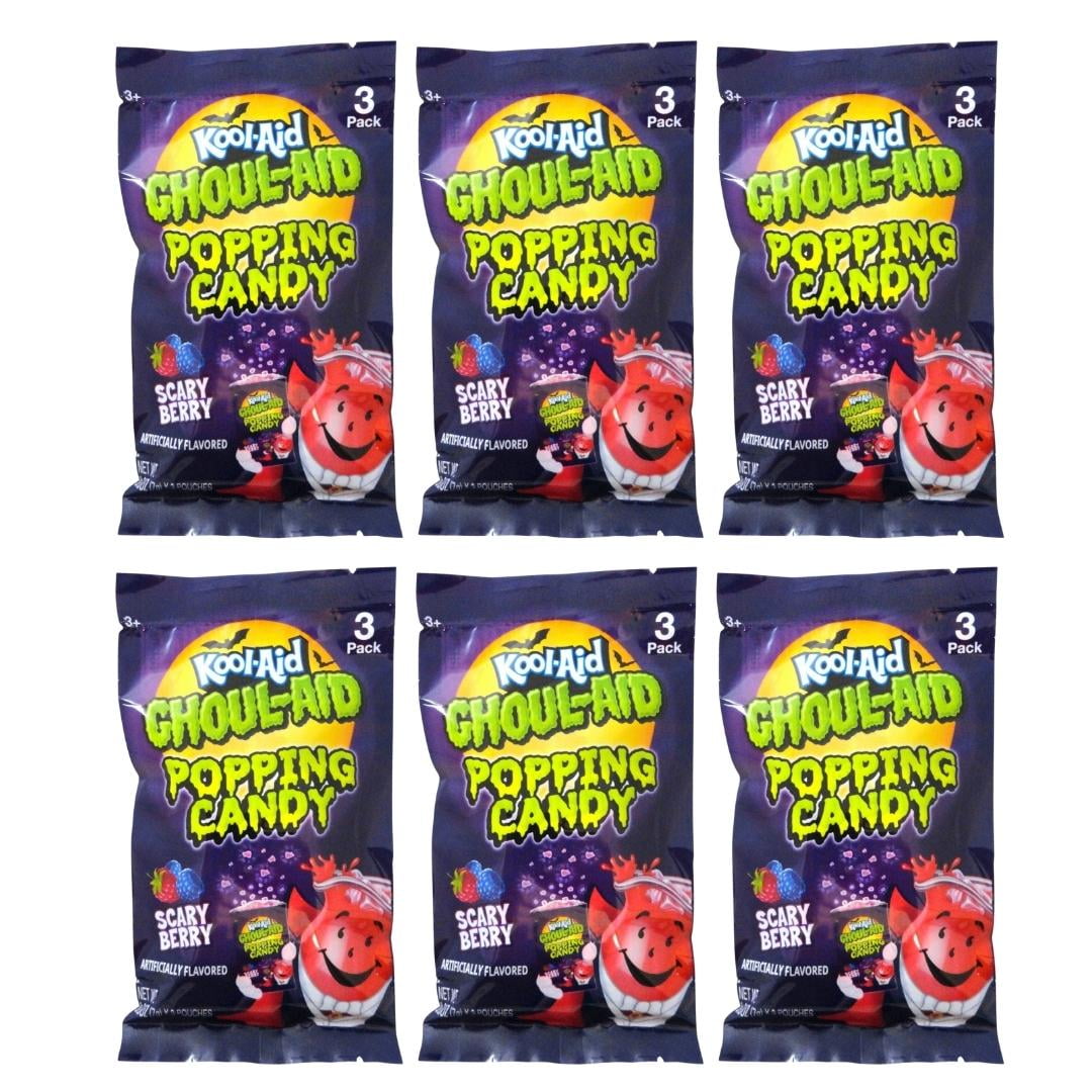 Kool-Aid Ghoul Aid Popping Candy Scary Berry Flavor, 0.24 oz 3ct/Bag ...