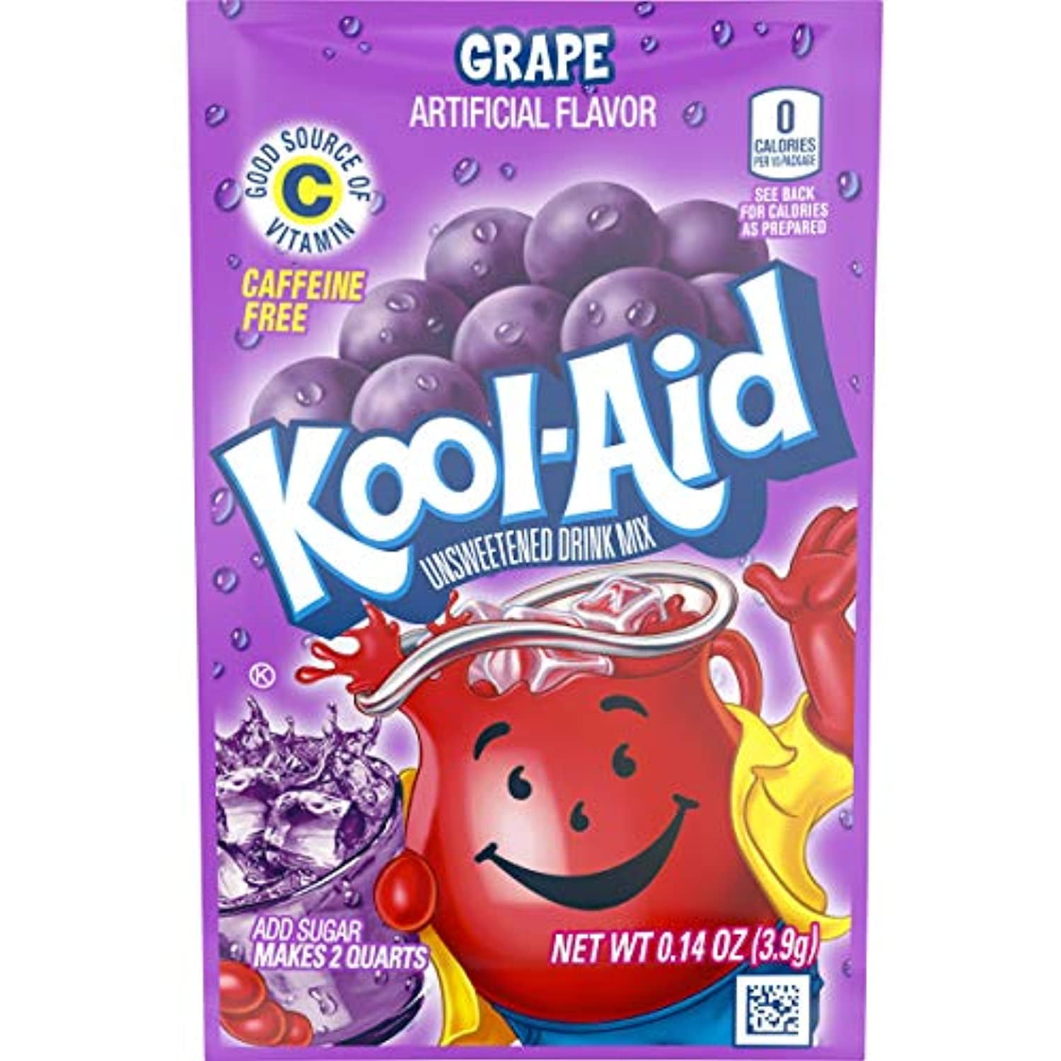 Kool Aid Grape Drink Mix, Makes 2 Quarts (0.14 Oz Packets, Pack Of 192 ...