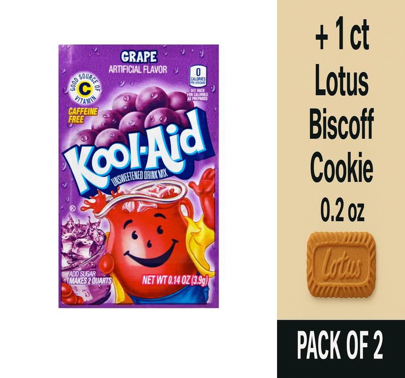 Kool-Aid Grape Liquid Drink Mix - 1.6 fl oz - Pack of 2 & Lotus Biscoff ...