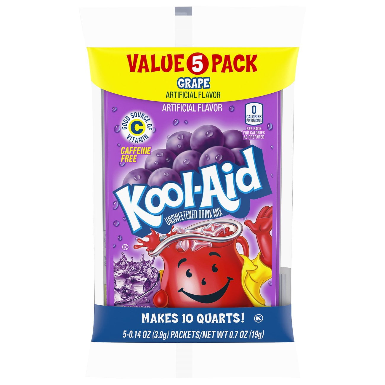 Kool-Aid Grape Unsweetened Soft Drink Mix - 5 ct - Walmart.com