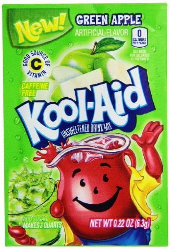 Kool-Aid Green Apple Unsweetened Drink Mix - 12 Packets - Walmart.com