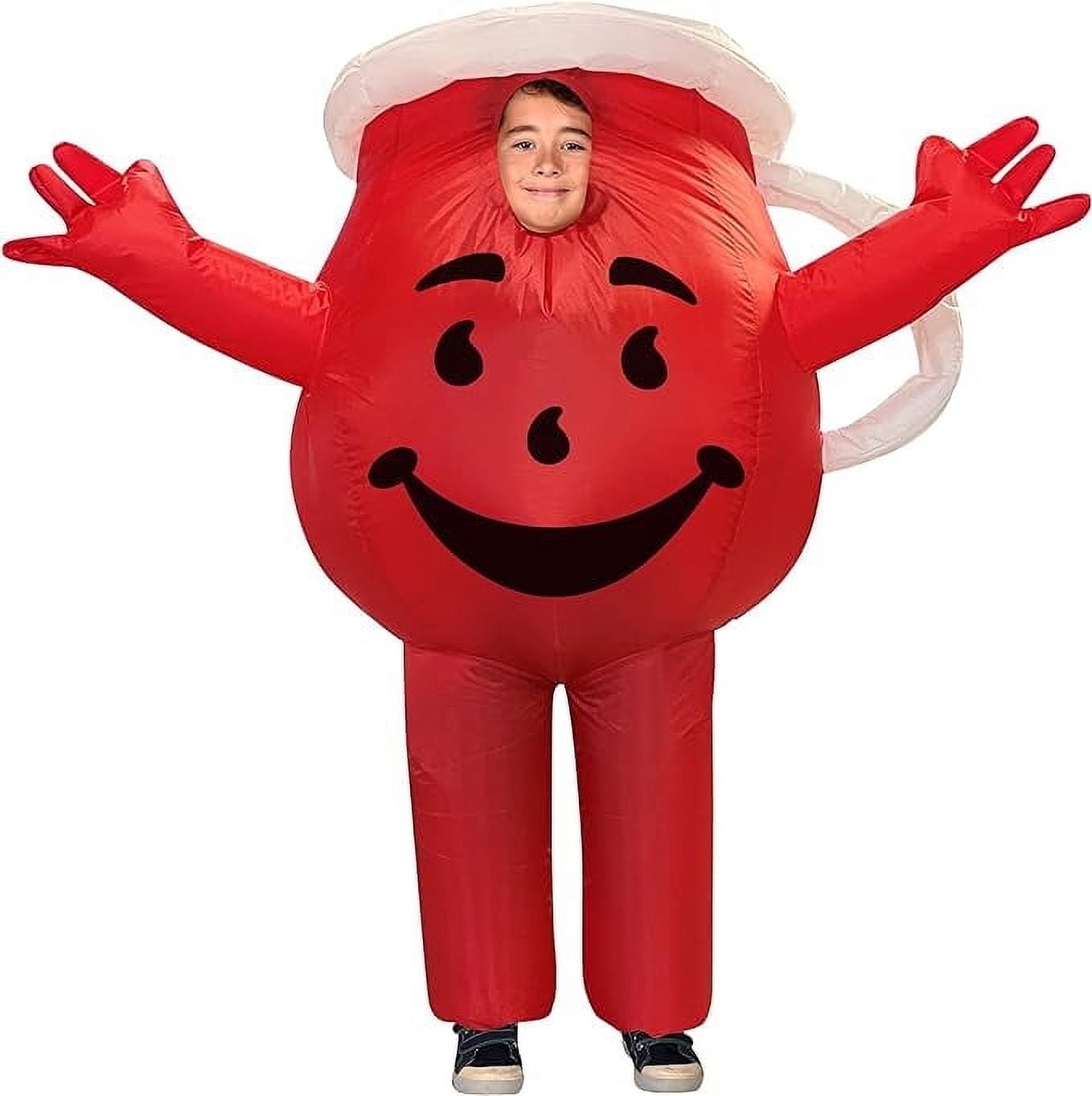Kool-Aid Guy Inflatable Halloween Costume, Boys and Girls, Red, Child ...