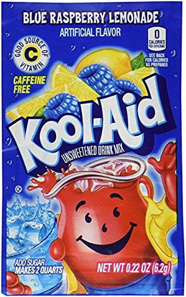 Kool-Aid Ice Blue Raspberry Lemonade Unsweetened Soft Drink Mix, 0.14 ...