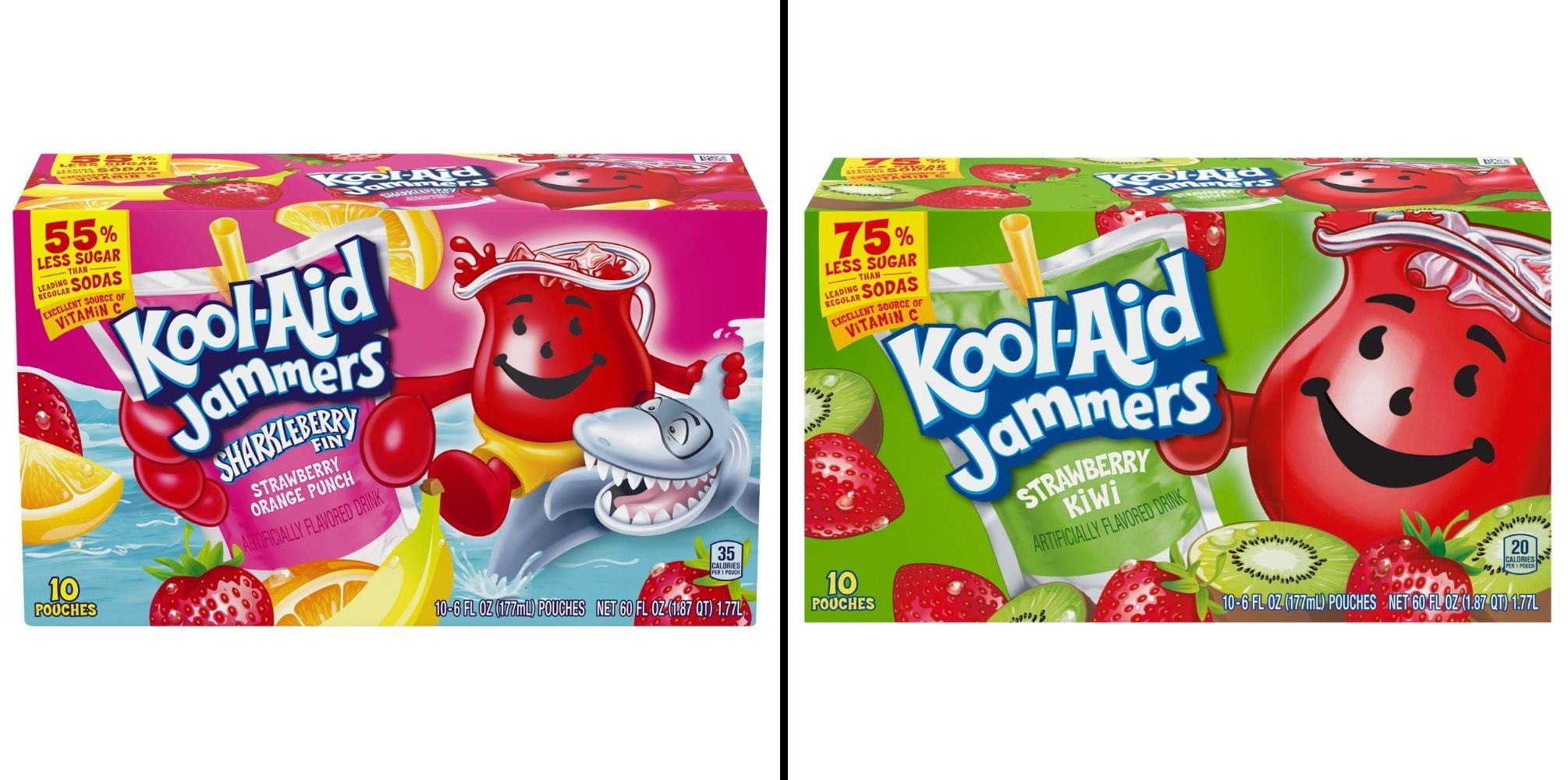 Kool-Aid Jammers Sharkleberry Fin 6 oz Pouches 10 ct & Kool-Aid Jammers ...