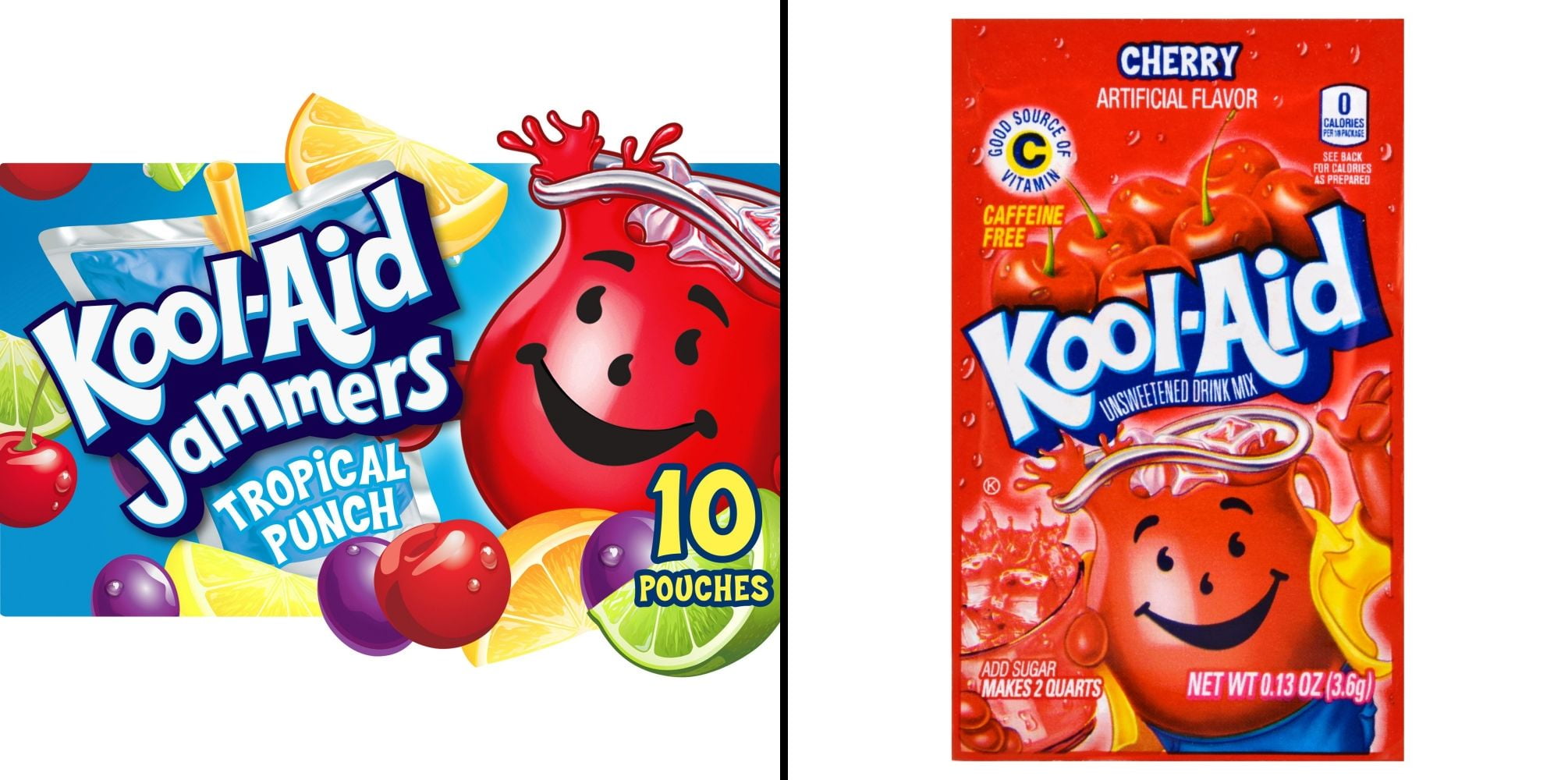 Kool-Aid Jammers Tropical Punch Flavored Drink 10 Pouches 6 oz & Kool ...