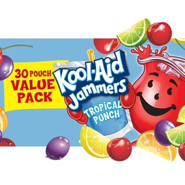 Kool Aid Jammers Variety Pack - Tropical Punch, Grape, Cherry, 30 Ct, 6 ...