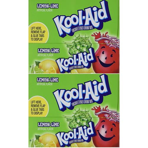 Kool-Aid Lemon-Lime Unsweetened Soft Drink Mix, 0.13-Ounce Packets ...