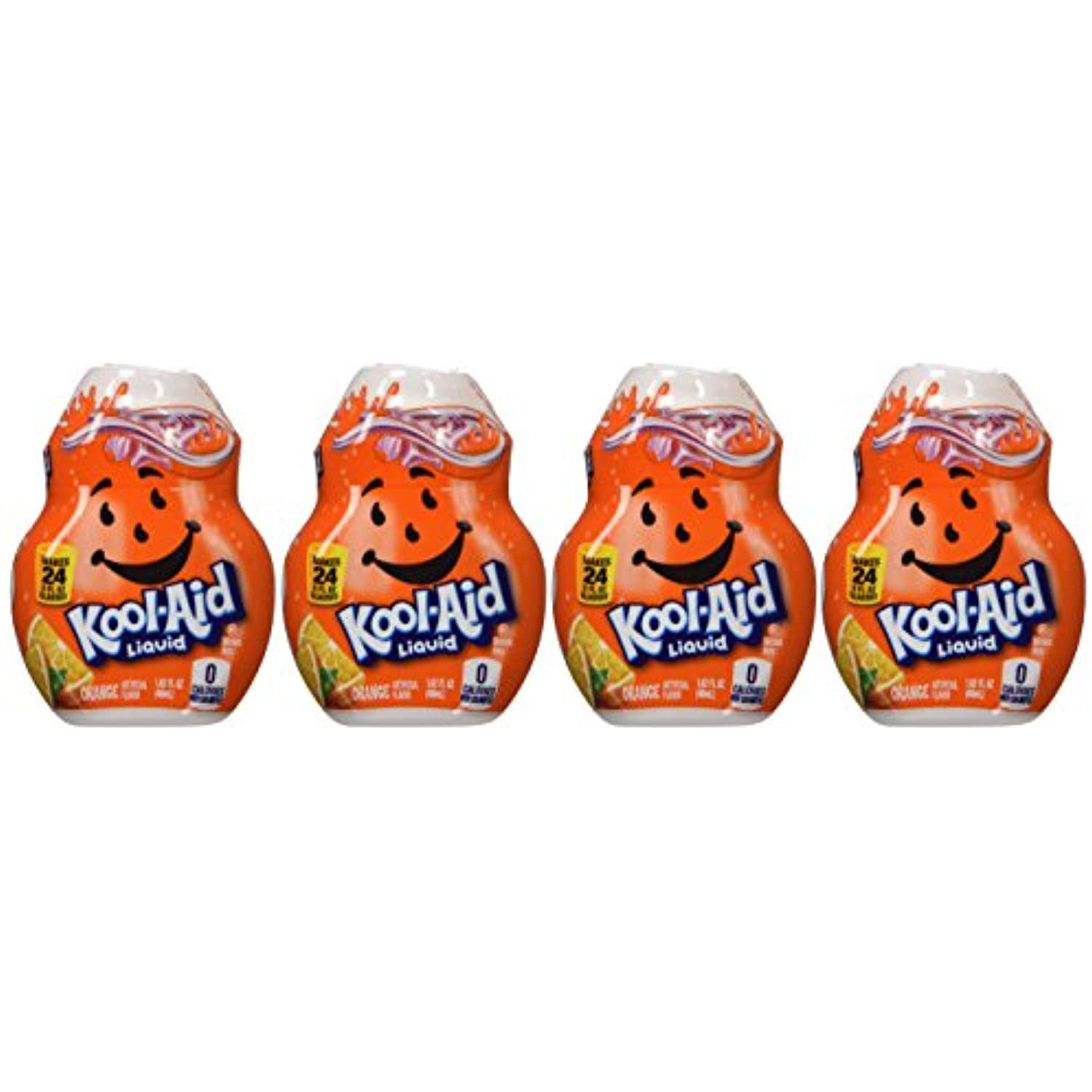 Kool-Aid Orange Flavor Liquid Drink Mix, Pack of 4, 8 Ounces Each ...