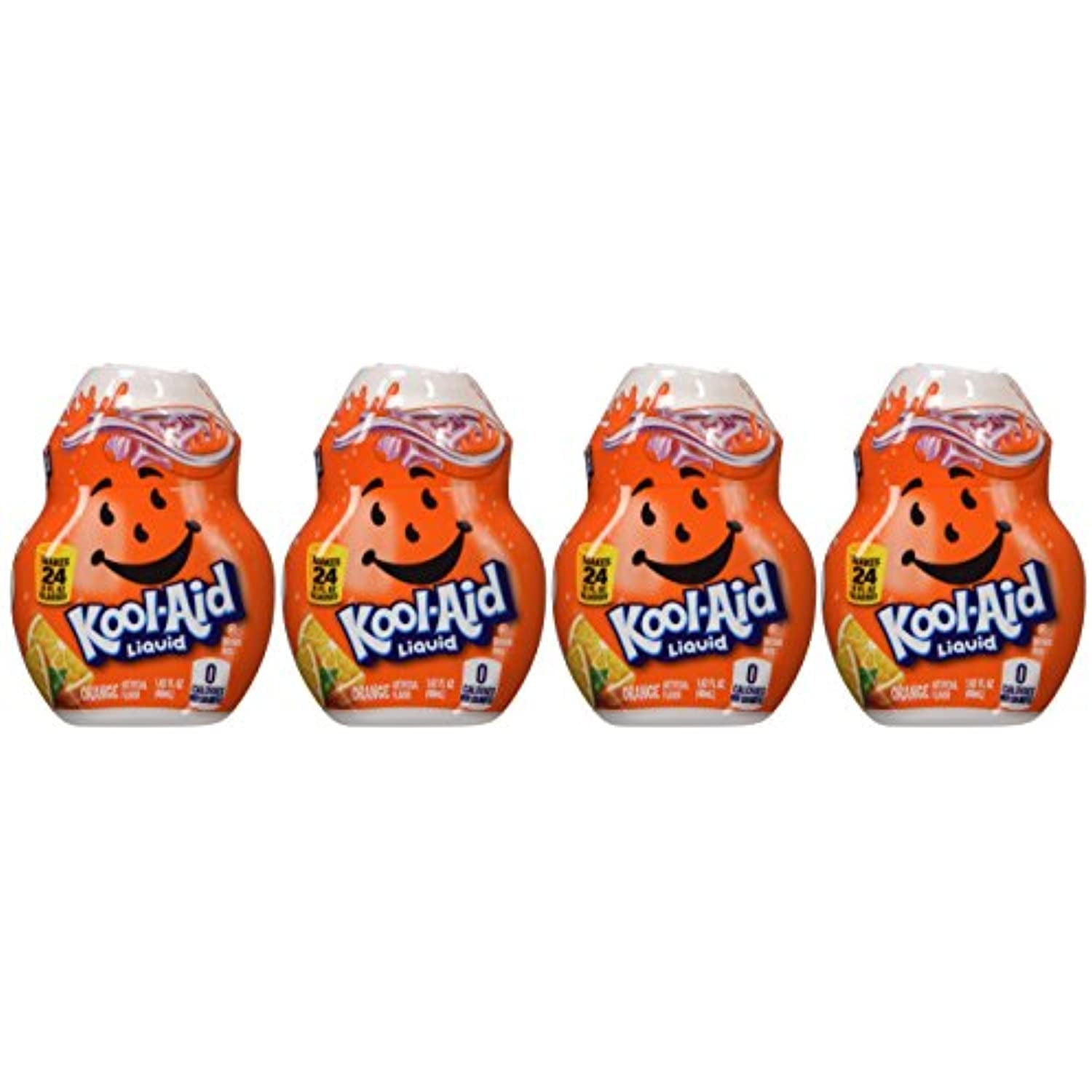 Kool-Aid Orange Flavor Liquid Drink Mix, Pack of 4, 8 Ounces Each ...