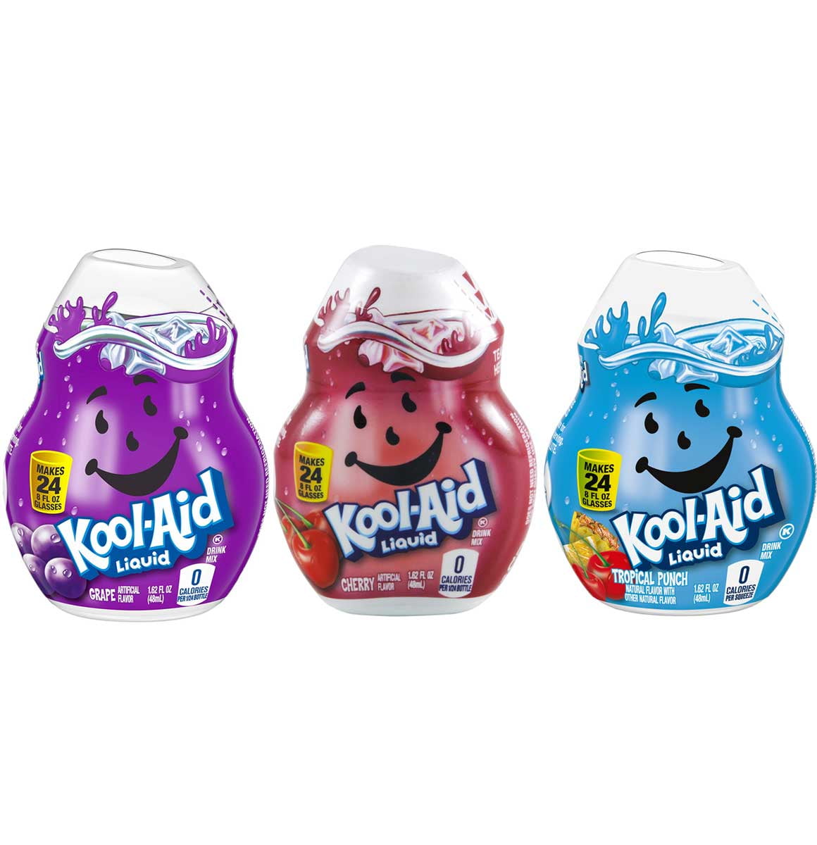 Kool-Aid Liquid Drink Mix Variety 3 Pack (Grape, Cherry and Tropical ...