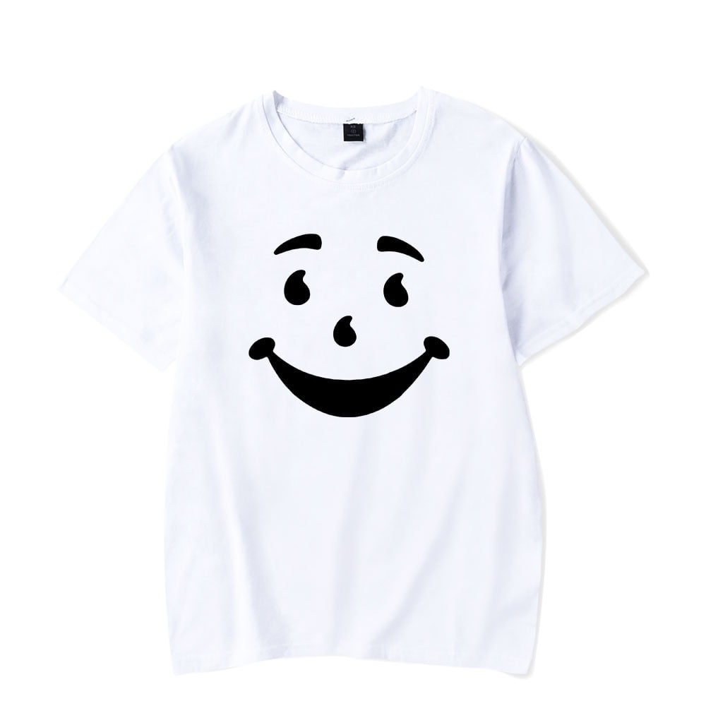 Kool-Aid Merch Classic Smile Logo T-shirt Short Sleeve Fashion Cartoon ...