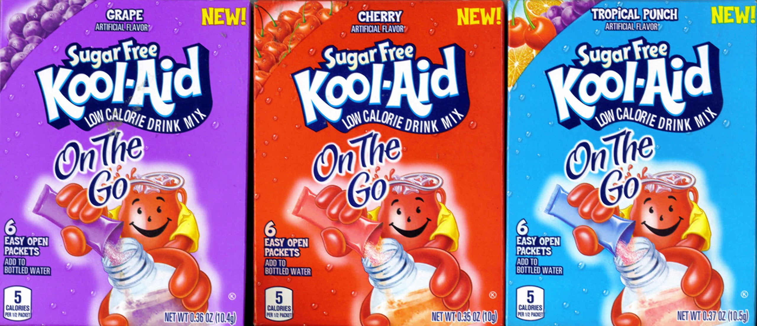 Kool-Aid On The Go 1 Grape 1 Tropical Punch 1 Cherry (3 Boxes Total) (1 ...