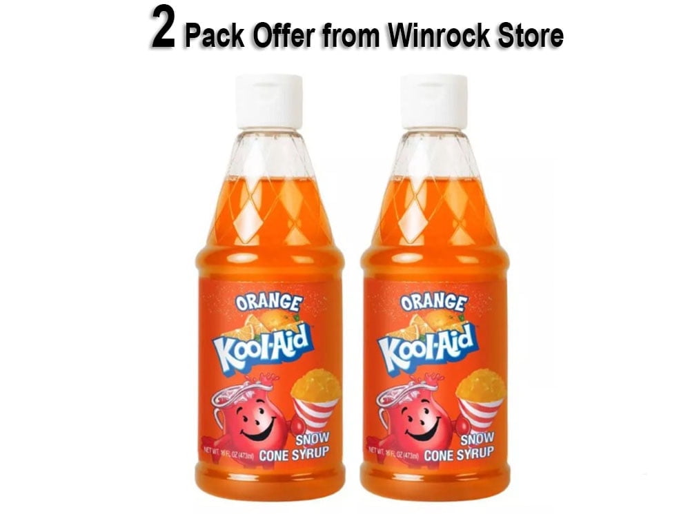 Kool-Aid Orange Snow Cone Syrup 16 fl oz – Perfect for Shaved Ice ...