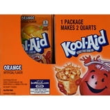 Kool-Aid Orange Flavor Powder Soft Drink Mix, Unsweetened, 0.15 Oz ...