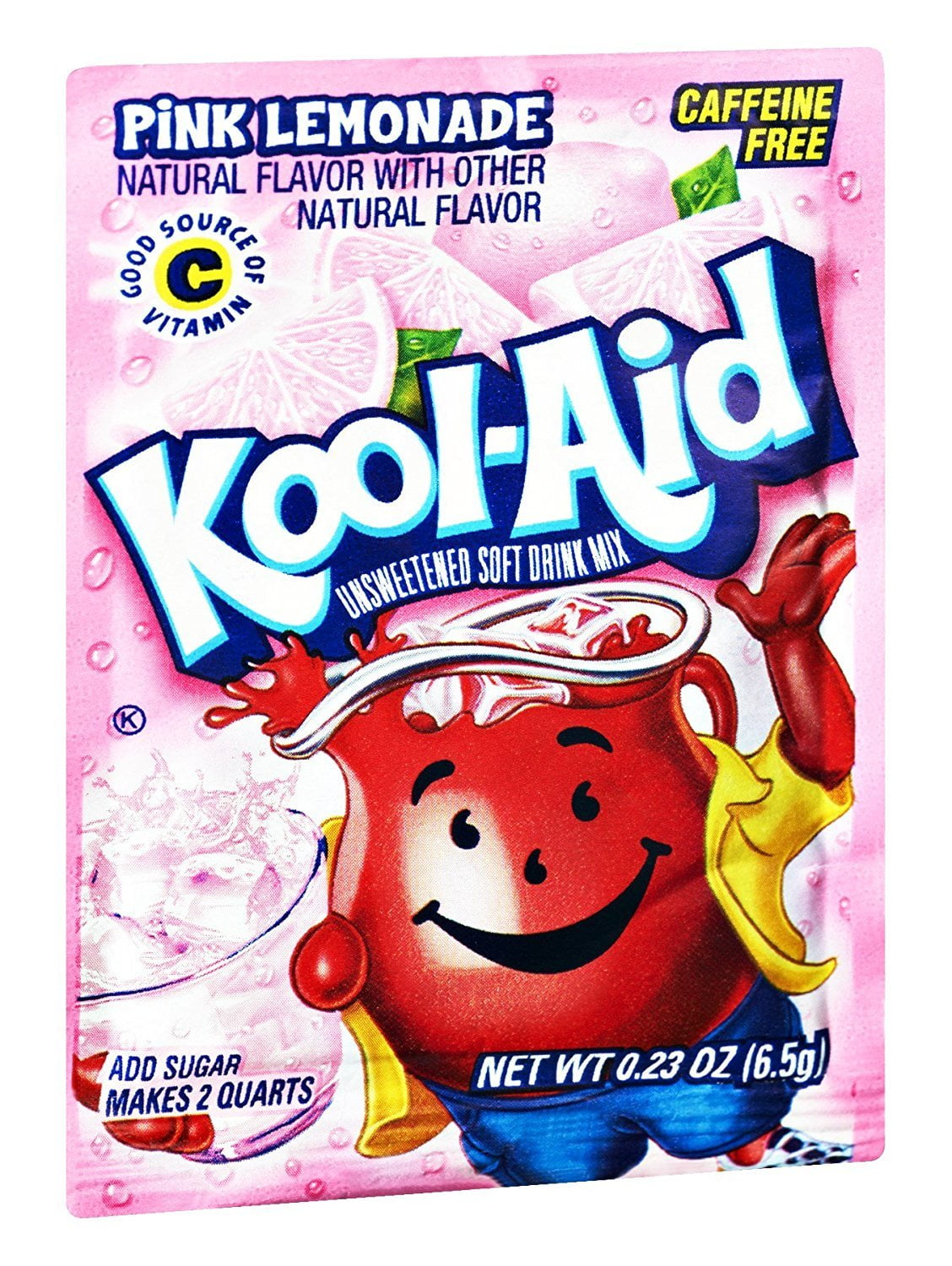 Kool-Aid Pink Lemonade Caffeine Free Unsweetened Soft Drink Mix, 0.23 ...