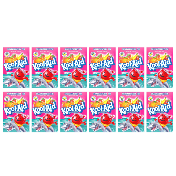 Kool- Aid SHARKLEBERRY FIN Unsweetened Artificially Flavored Powdered ...