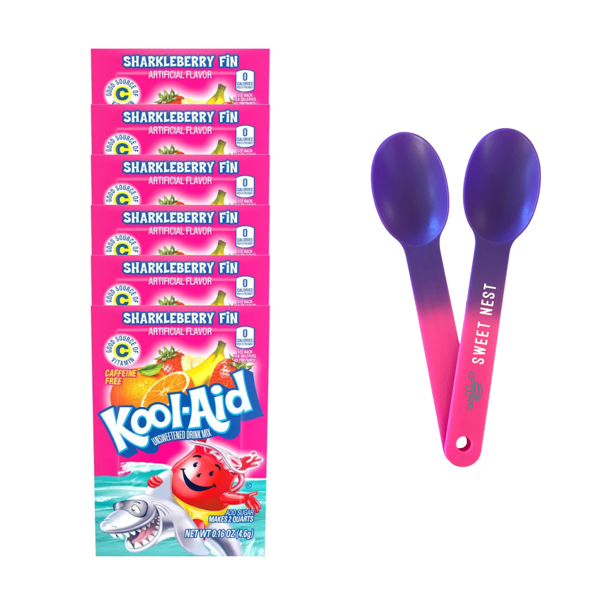 Kool-Aid Sharkleberry Fin 6-Packet Drink Mix Bundle with Sweet Nest ...