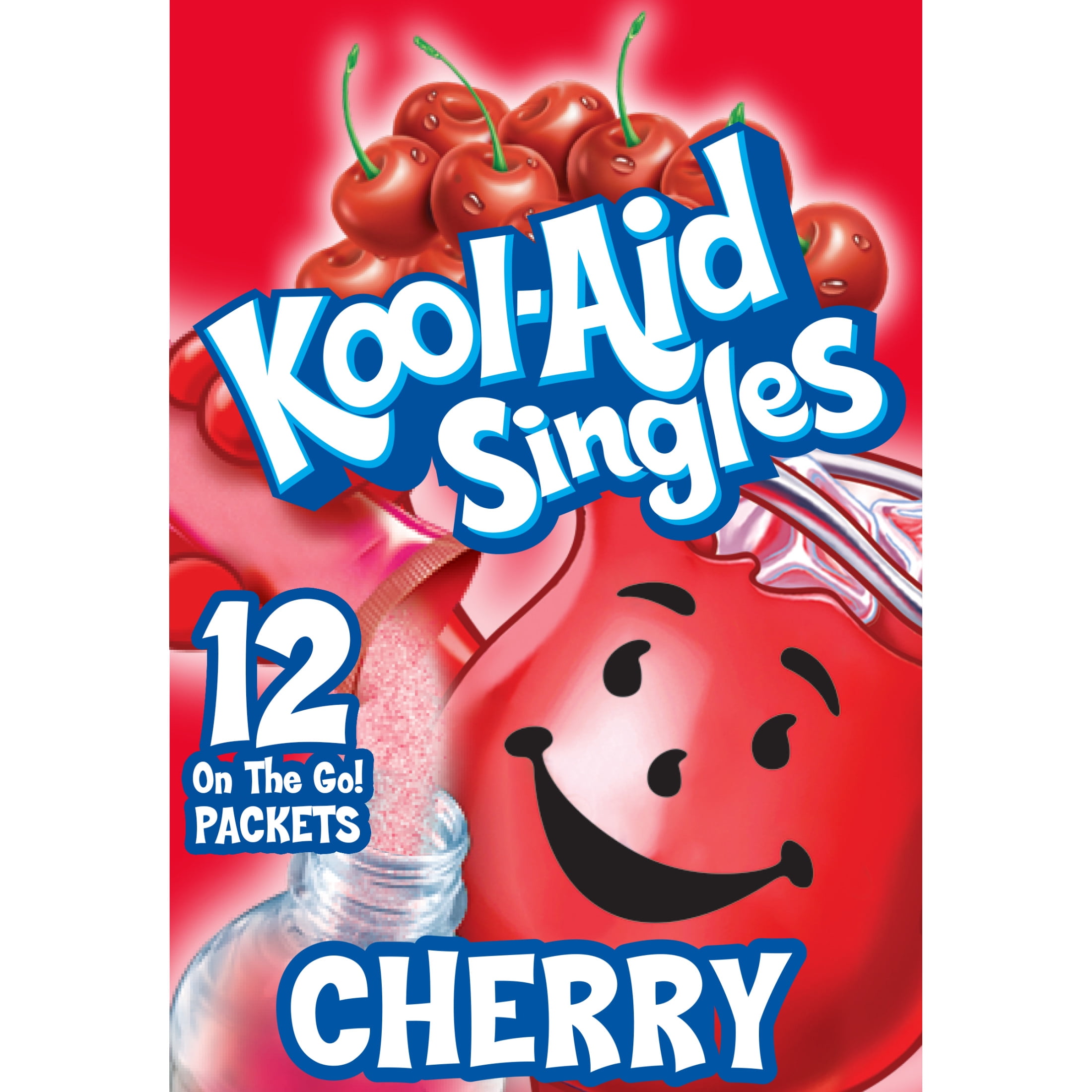 Kool-Aid Cherry Powdered Drink Mix, 12ct Individual On-the-Go Packets ...