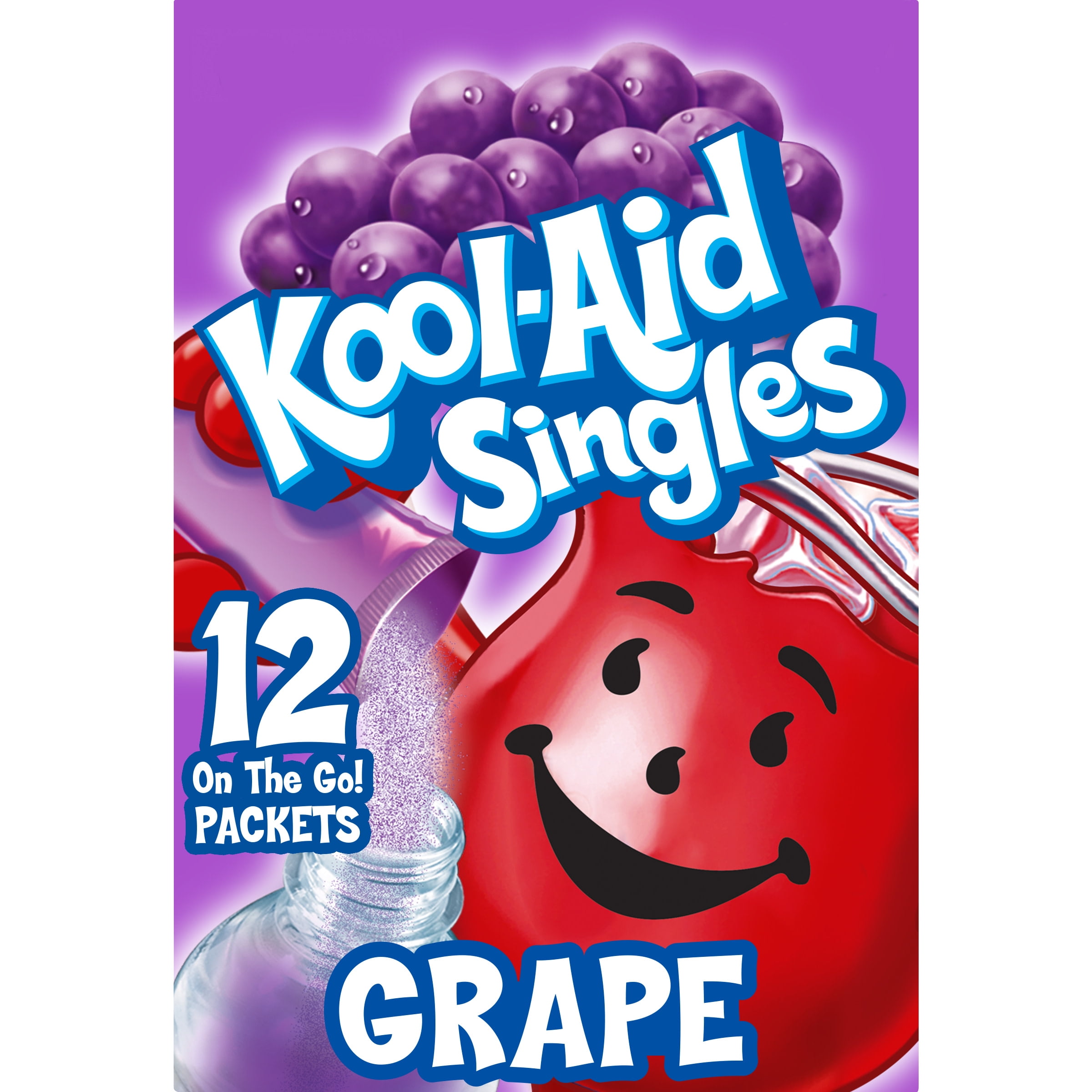 Kool-Aid Grape Flavor Powdered Drink Mix, 12 ct Water Flavor Boxes ...