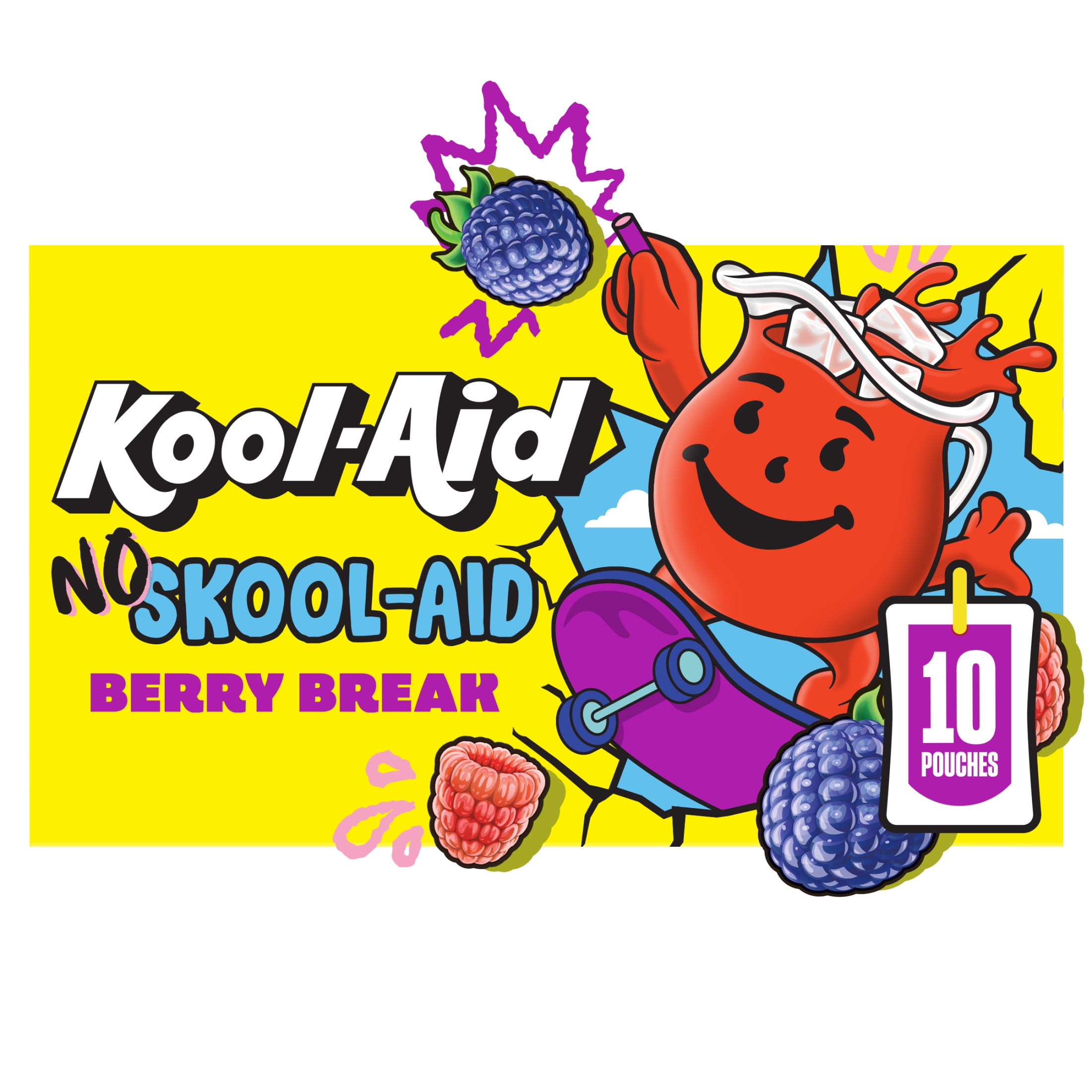 Kool-Aid No Skool-Aid Berry Break Artificially Flavored Drink, 10 ct ...