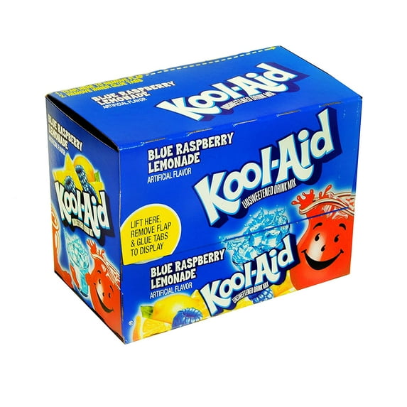 Kool-Aid Blue Raspberry Lemonade Mix, Unsweetened, Caffeine Free, 0.22 ...