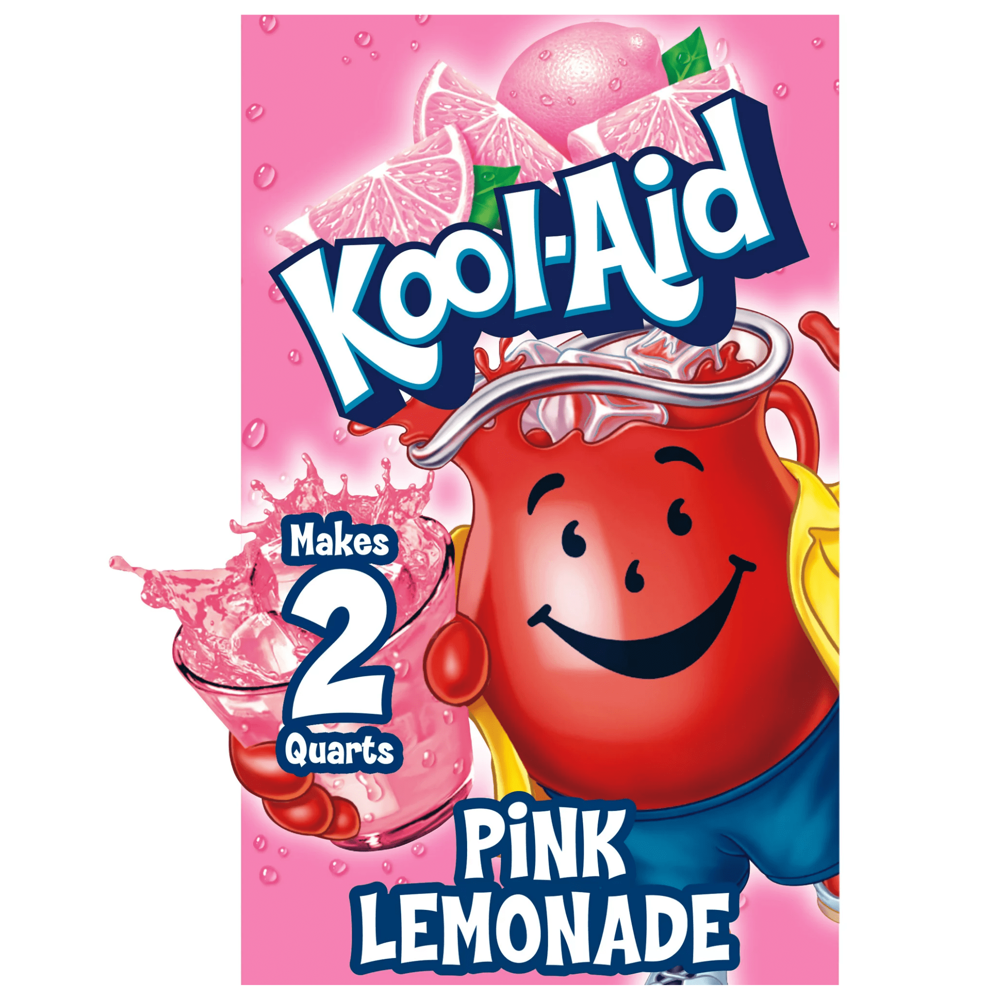 Kool-Aid Soft Drink Mix Pink Lemonade Unsweetened, CaffeB2:B50ine Free ...