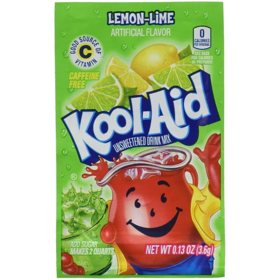 Kool-Aid Soft Drink Mix, Unsweetened, Lemon-Lime, 0.13 Oz (Pack Of 192 ...