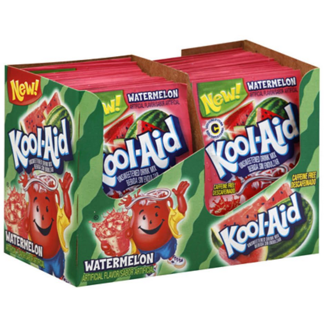 Kool-Aid Watermelon Flavor, Unsweetened Soft Drink Mix, Caffeine Free ...