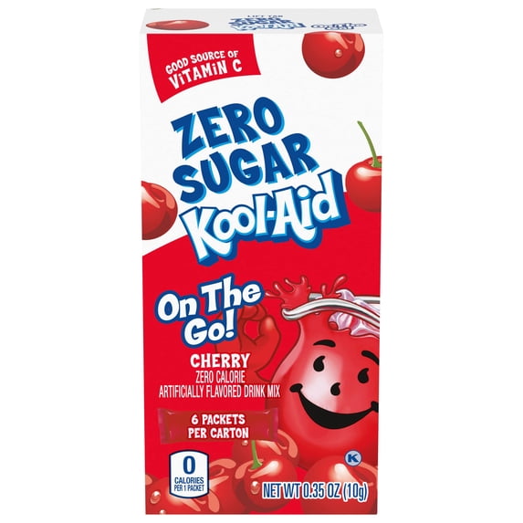 Kool-Aid Sugar-Free Cherry On-The-Go Powdered Drink Mix 6 Count ...