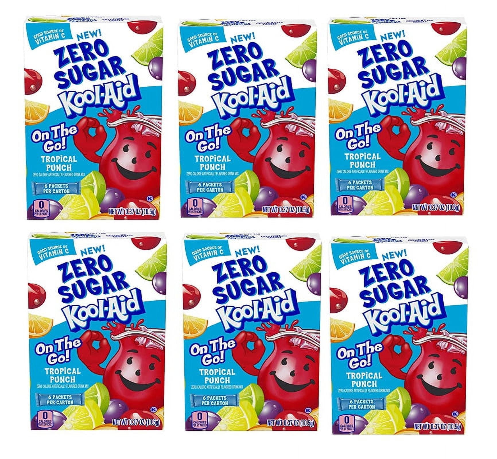 Kool-Aid Zero Sugar Tropical Punch On-The-Go, Non-Sweet Fruit Water ...
