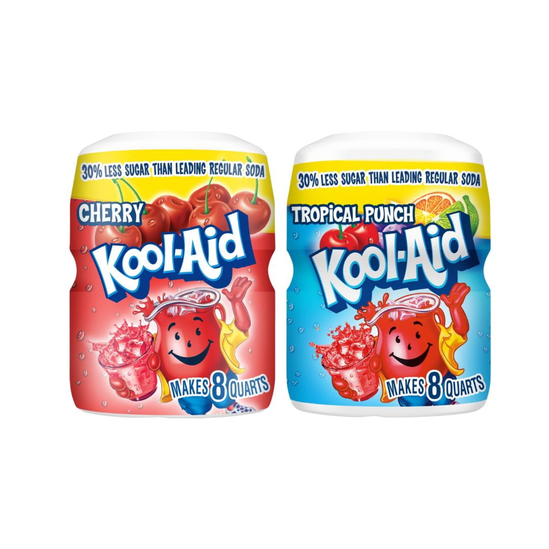 Kool-Aid Sugar Sweetened Powdered Drink Mix, 19 oz. (Cherry and ...