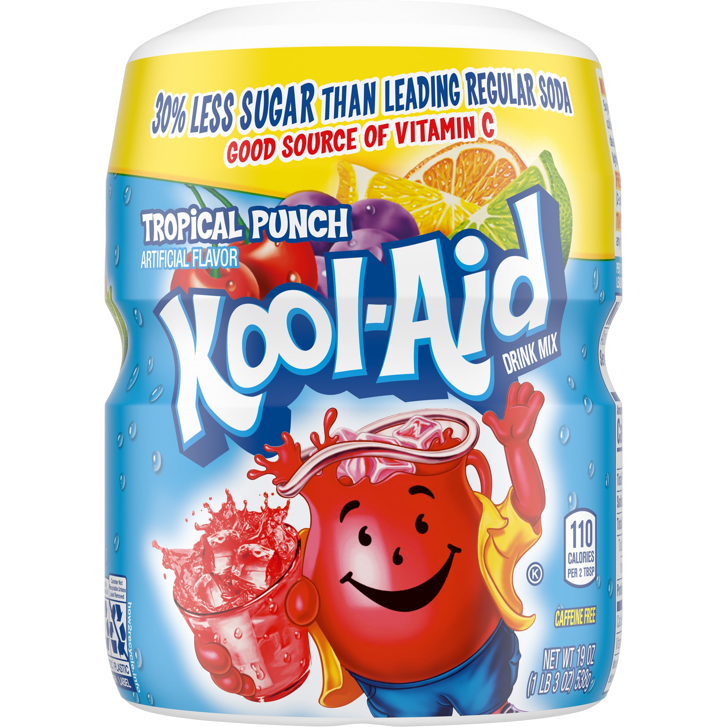 Kool-Aid Sugar Sweetened Tropical Punch Artificially Flavored Powdered ...