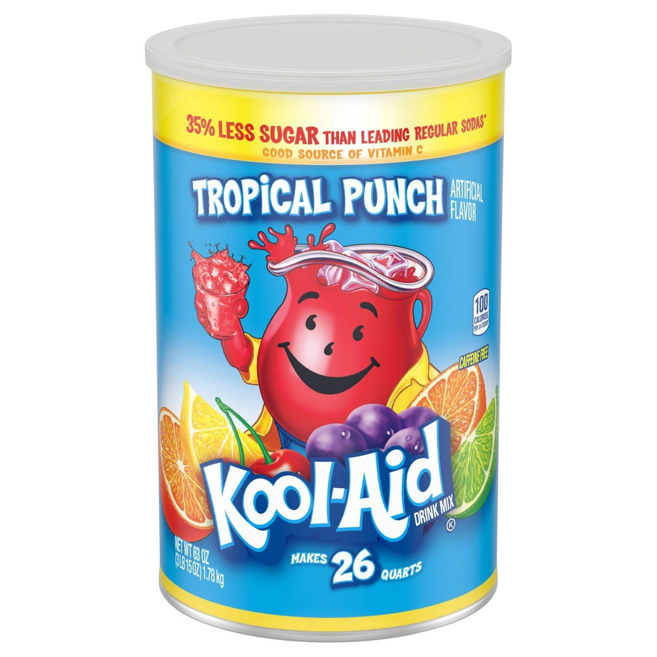 Kool-Aid Tropical Punch Drink Mix - 63 oz (Pack of 2) - Walmart.com