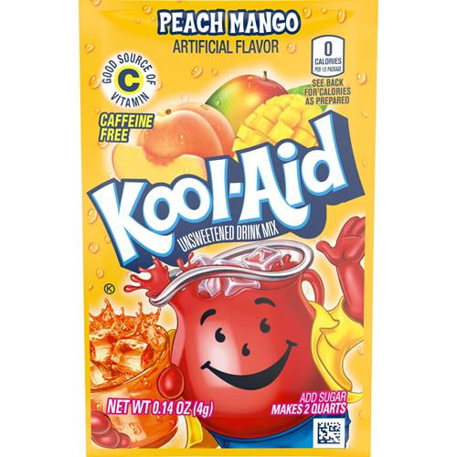 Kool-Aid Unsweetened Caffeine Free Peach Mango Zero Calories Powdered ...