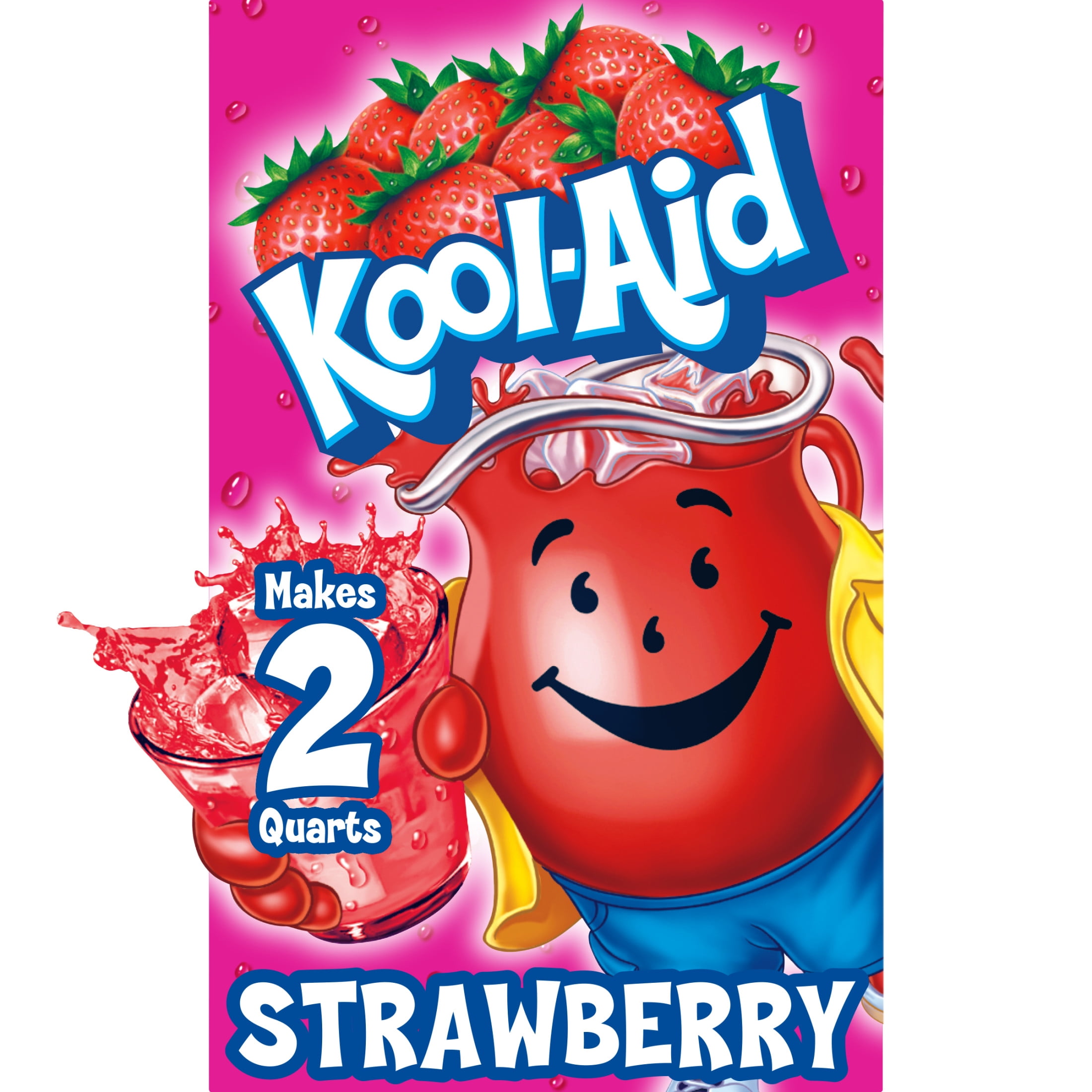 Kool-Aid Strawberry Unsweetened Powdered Soft Drink Mix, 0.14 oz Packet ...