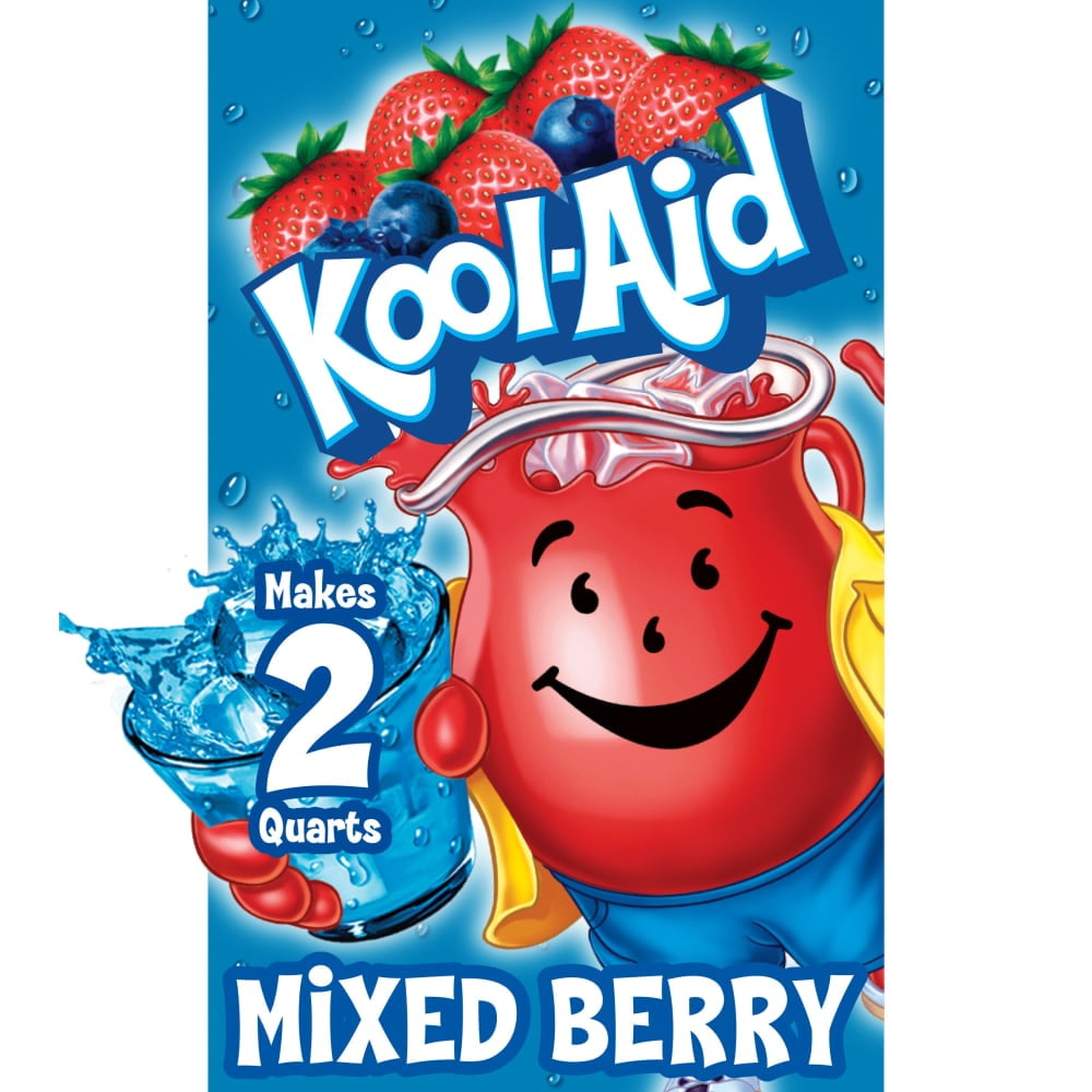 Kool-Aid Zero Sugar Mixed Berry Drink Mix Packet, 1 Packet (packaging ...
