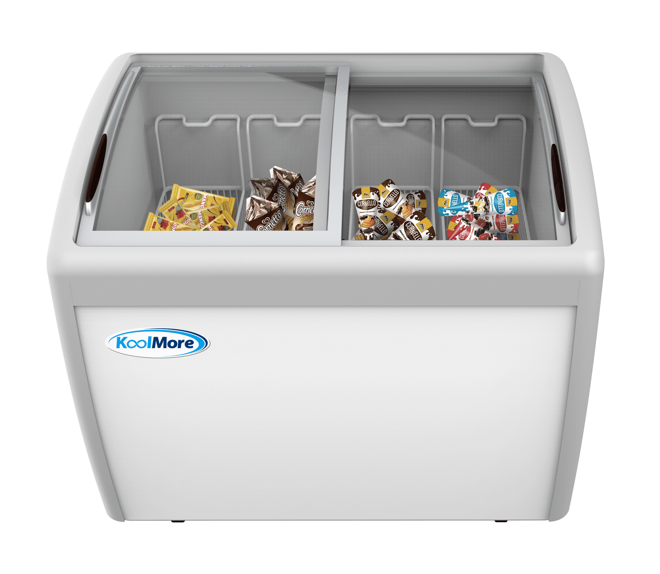KoolMore 40 in. Display Ice Cream Freezer in White - 9 Cu. ft ...