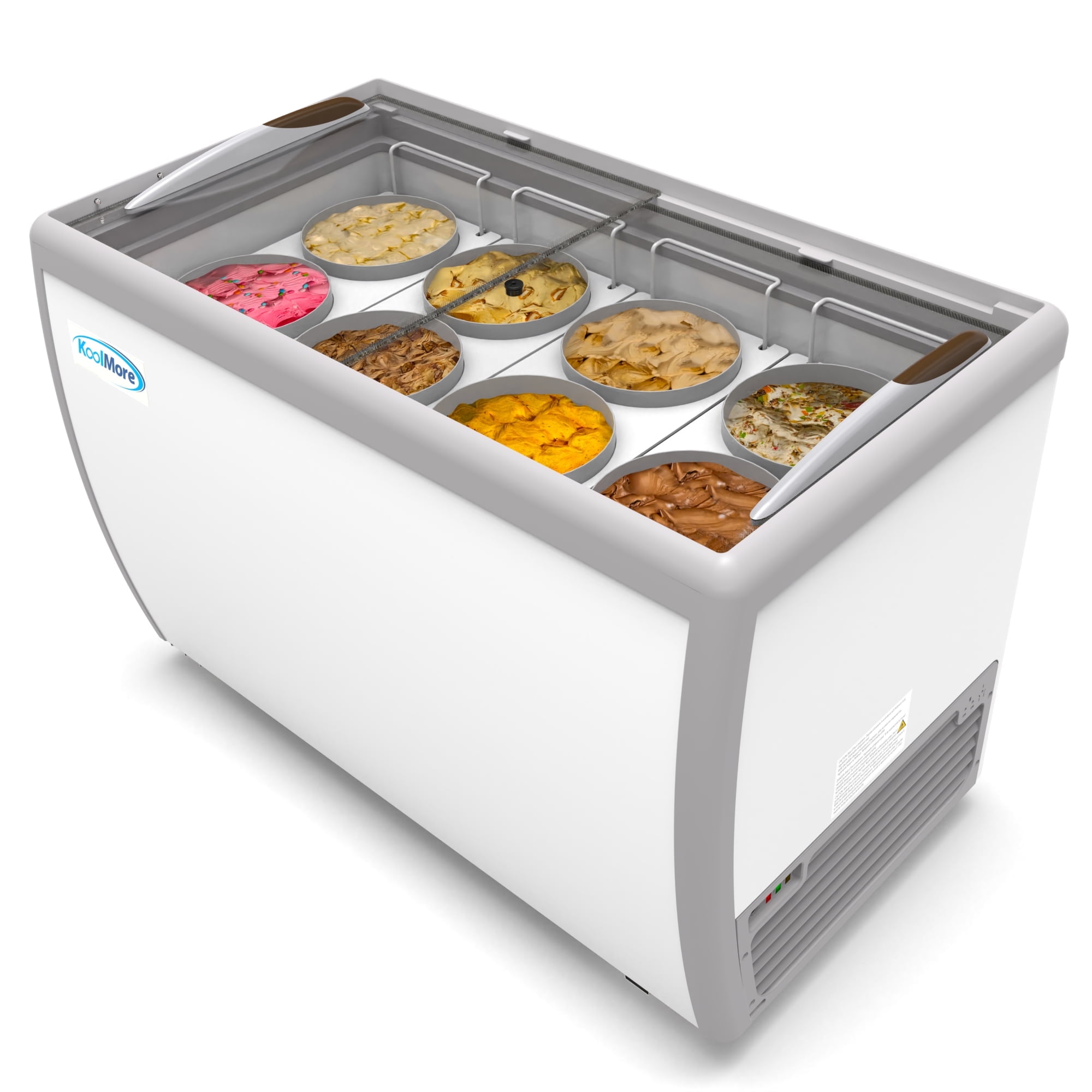 Koolmore 50 in. Ice Cream Dipping Cabinet Display Freezer, 8 Tub ...