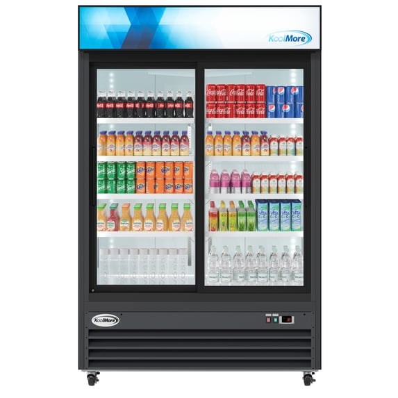 KoolMore 53 in. S-Steel Double Door Fridge, 45 Cu. ft, Commercial ...